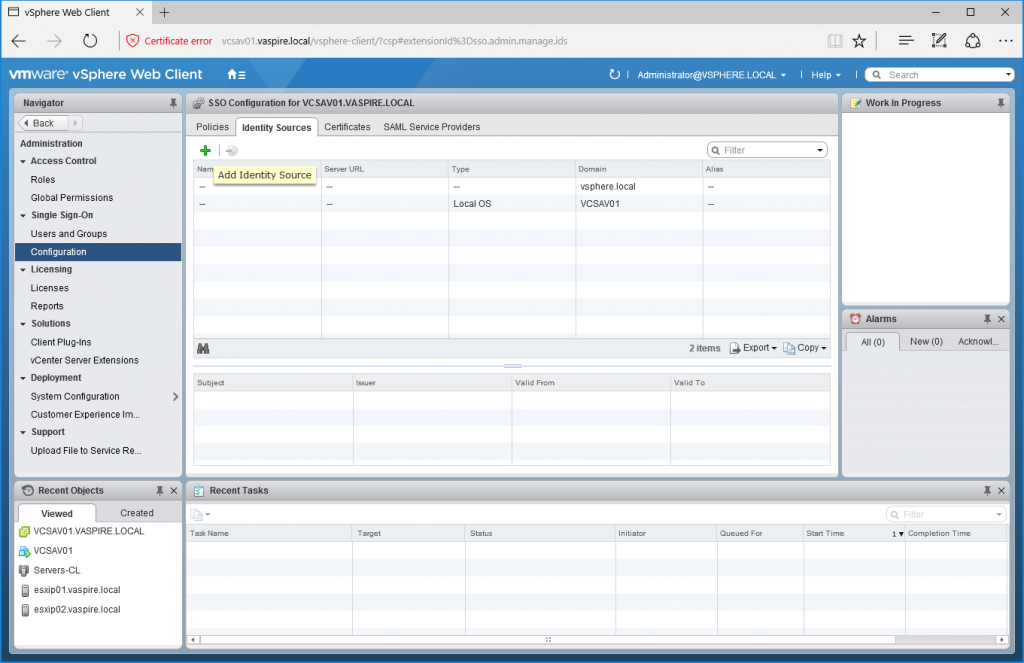 vGarethLewis - Integrating Active Directory with VMware vSphere SSO