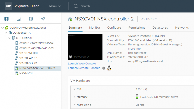 vGarethLewis - Deploying 'Lab-Friendly' NSX Controllers