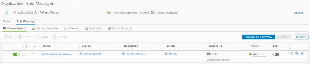 vGarethLewis - VMware NSX Data Centre - Application Rule Manager