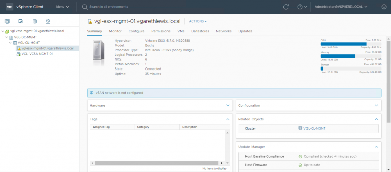 vGarethLewis - Deploying vSAN with vCenter Server Appliance